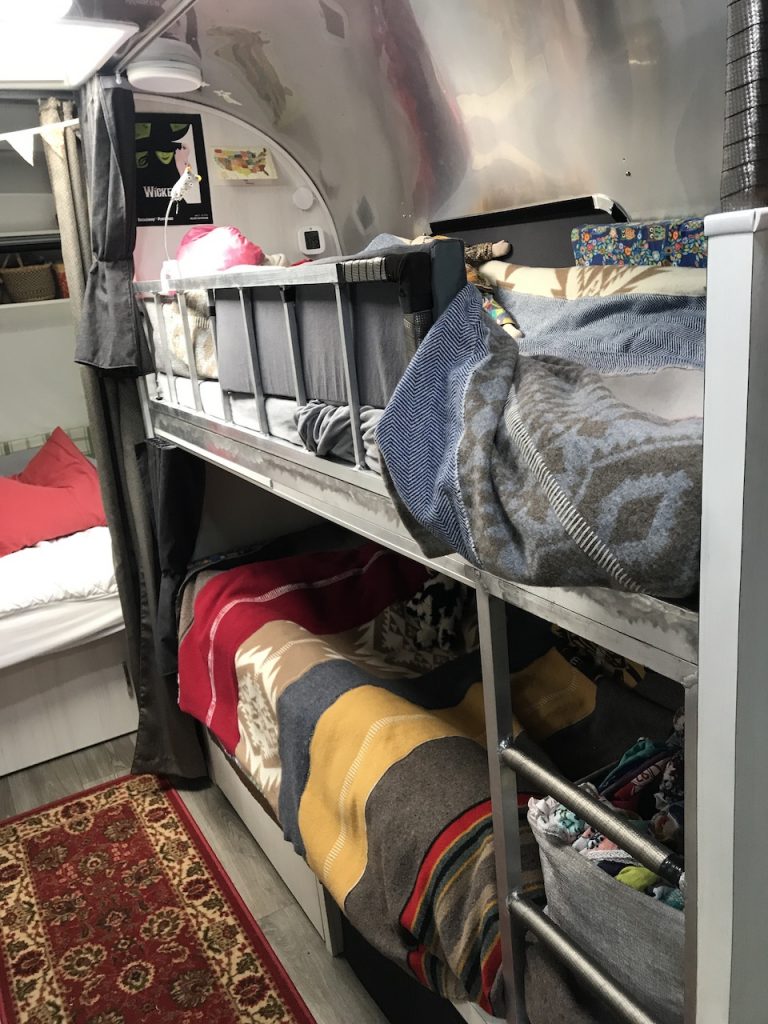 Building A Bunk Bed For Our Airstream Sport 22fb Part Iv The Completed Results Wacky Wanderers